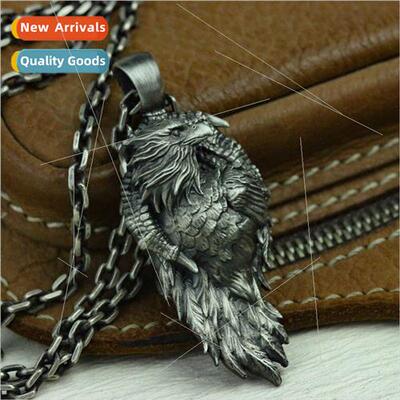 New Eagle Pendant Necklace Men Hip Hop Punk Jewelry Hallowee