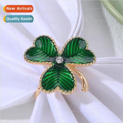 Clover napkin ring plant napkin ring lucky grass napkin clas