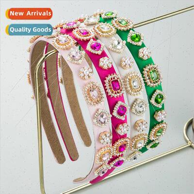 Hair bands Europe new baroque fine edge diamond pearl headba