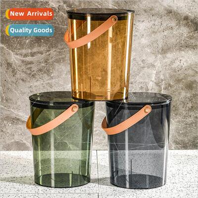 Home desktop trash can living room creative portable transpa