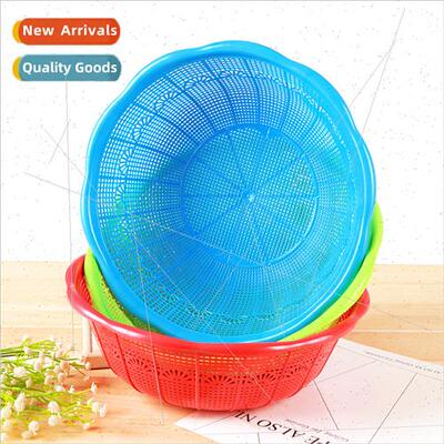 Household kchen rice panner colorful plastic draining basket