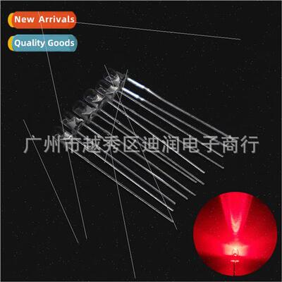 F3 3mm whe hair red round head wh edge long foot red light i