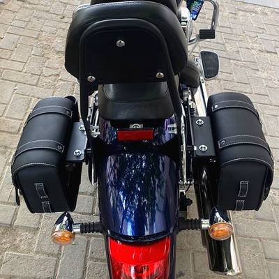 力帆V16太子摩托车改装前后靠背250-D/E折叠靠椅快拆边包装射灯