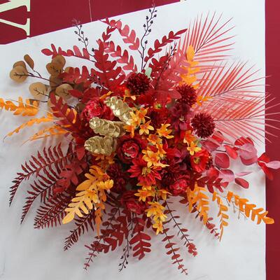 婚庆仿真花尤加利花点路引花点挂花背景KT板挂花婚礼迎宾区装饰花
