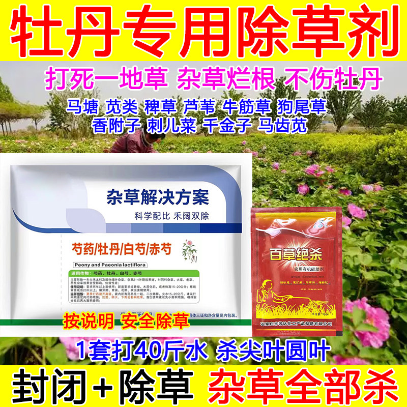 牡丹专用除草剂牡丹除草剂禾阔双除牡丹苗后除草剂烂根狗尾草马塘