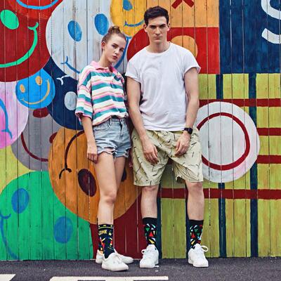 Fashion Funny Mens Socks Hip Hop Harajuku Kawaii Cartoon Cot