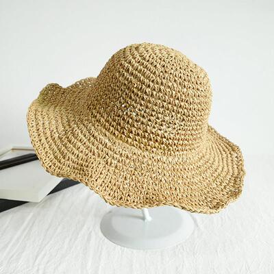 Simple Girl Sun Hat Wide Brim Floppy Summer Hats for Women B