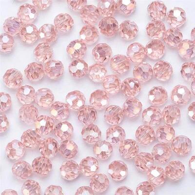 3 4 6 8mm Round Crystal Beads Faceted Colorful Glass Beads L