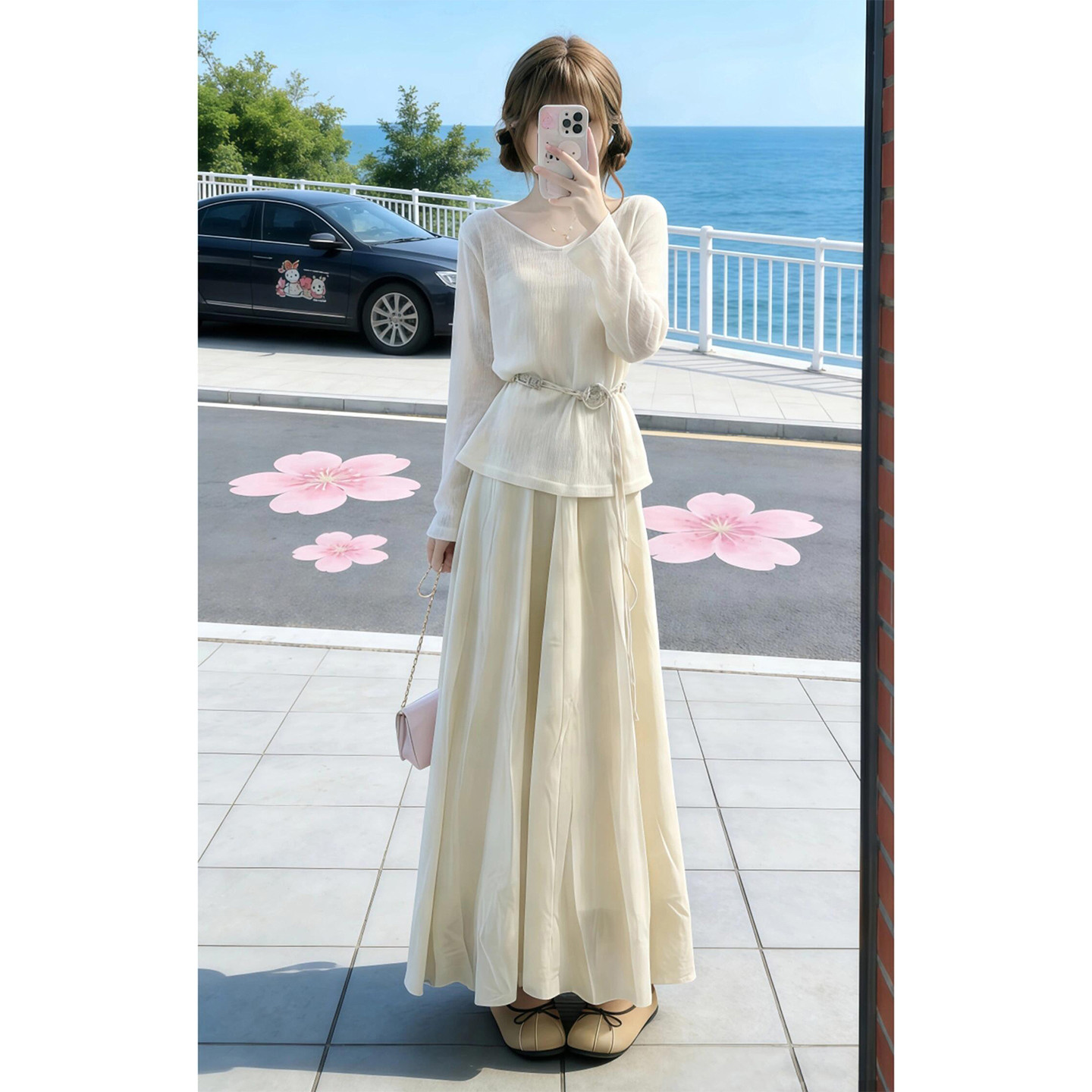 2026新款春季小个子独特漂亮巨好看连衣裙子女夏针织罩衫套装长裙
