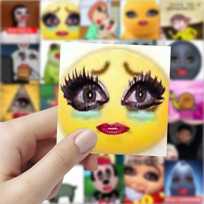 gaga搞笑表情包贴纸网红抽象沙雕头像创意贴画diy手账笔记本装饰