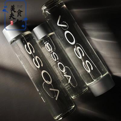 挪威VOSS芙丝进口含气矿泉水375ml*24瓶玻璃瓶瓦斯泡水