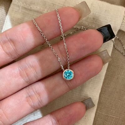 纯银经典圆泡泡吊坠项链女极简风