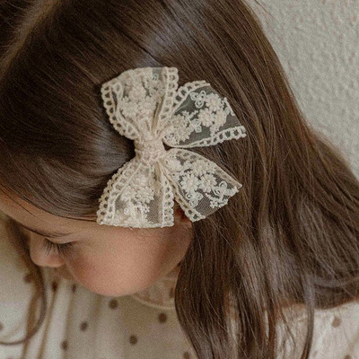 2025韩国进口正品儿童配饰OREN发饰头饰蕾丝蝴蝶结时尚公主发夹