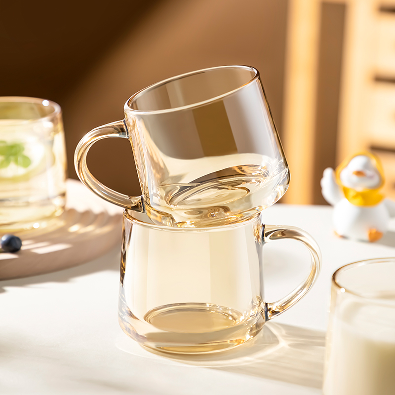 【2只装】琥珀金色早餐杯360ml*2_虎窝淘