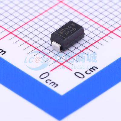 快恢复/高效率二极管 RS1D-13-F SMA 200V 1A DIODES(美台) 原装