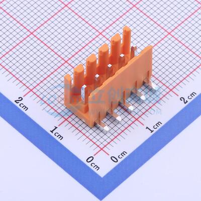 插拔式接线端子 KF2EDGJR-3.5-5P 弯插,P=3.5mm 板端/插座-开口 1