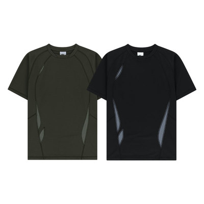 SAN SAN GEAR Flowing Panel 25SS 男式新款 透气拼接圆领短袖T恤