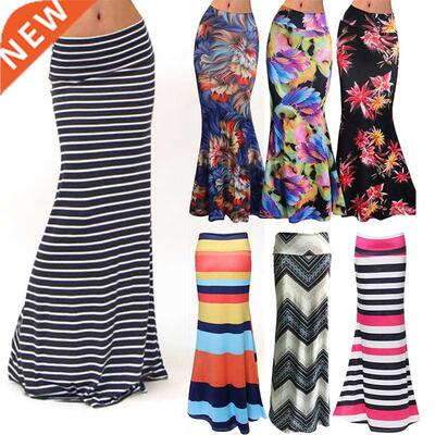 3XL Sprng Summer A-Lne Elastc Hgh-wast Long Pencl Skr