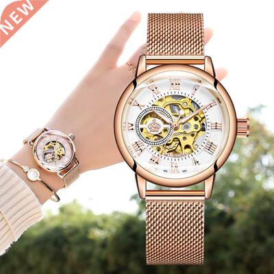 ORKINA Mechanical Women Bracelet Watch Skeleton Automatic Wr
