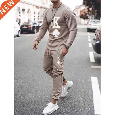 Men's Set Solid Color Sports Suits 2022 Men Clothing Tracksu