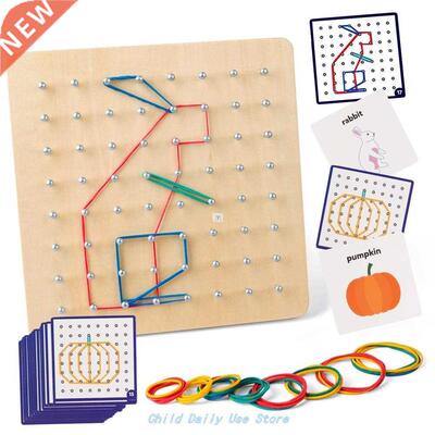Coogam Wooden Toys Geoboard Mathematical Manipulative Block