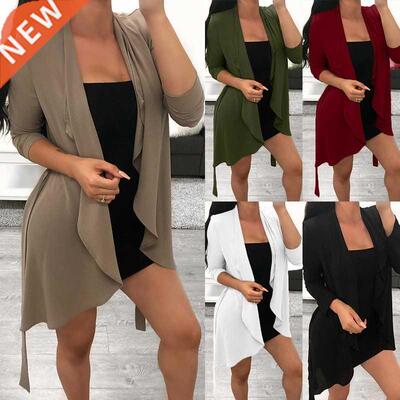 2018 Women's cardigan leisure trench coat妇女开衫风衣外套