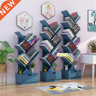 Bookshelf shelving floor simple creative students tree -