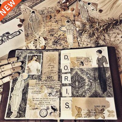 58PCS vintage fashion design lady Paper Stickers Crts And