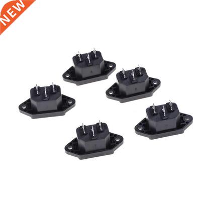 5Pcs AC 250V 10A IEC 320 C14 Male Plug Panel Power Inlet So