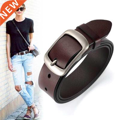 New Luxury Genune Leather Belt For Women Jean Strap Casual