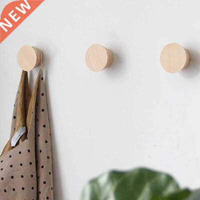 Nodic Style Beech Wood Clothes Hooks Hanges Coat acks Wo