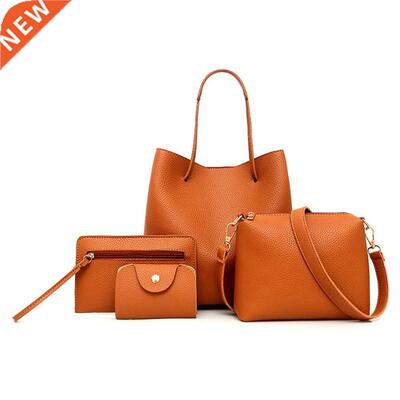 4PCS Women's Bag Tote Bag Fashion PU Leather Ladies Handbag