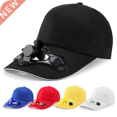 New Solar Fan Baseball Cap Men Customizable Logo Solid Wome
