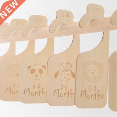 11Pc Newborn Supplies Baby Closet Dividers Wood Milestone Nu