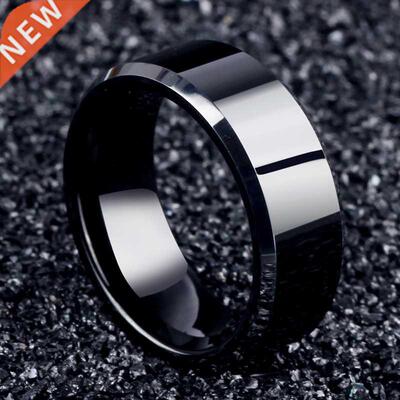 2022 Fashion Charm Jewelry ring men stainless steel Black Ri