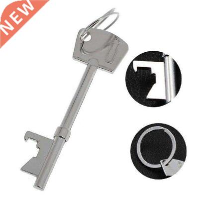 1pc Portable Key Shape Bottle Opener Ring Keyring Khain