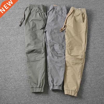 Men's Jeans/Pants High Waist Cargo Pants Solid Color Drawst