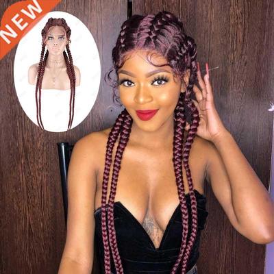 BLISS African American Box Black Braid Hair Wig Synthetic Ha