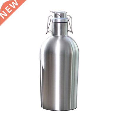 Premium 2L Stainless Steel Bottle Homebrew Beer Growler Secu