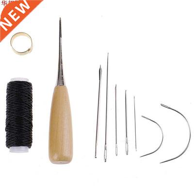 1 ensemble aiguilles à coudre en cuir couture Awl aig