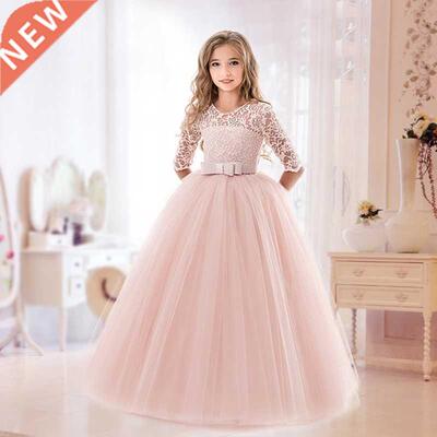 Elegant incess Lace Dess Kids Flowe Emboiy Desses F