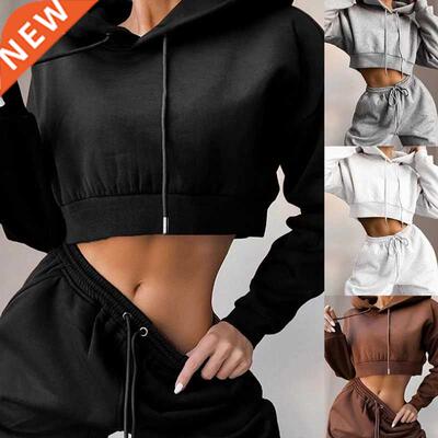 Women 2 Piece Set Casual Sport Outfits Tracksuit Hoodies Swe
