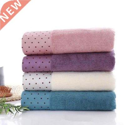 Bamboo Fiber Face Towel Soft Absorbent Dots Bath Towel for