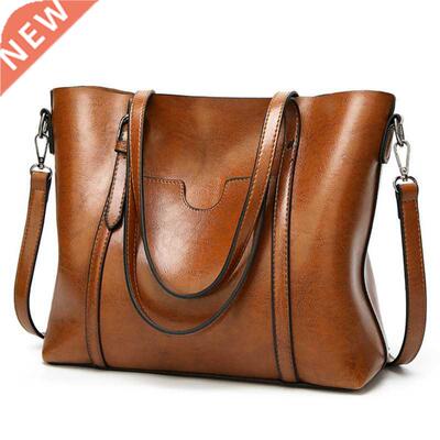 Shoulder Bags for Women Oil Wax Leather Handbag Tote Crossbo