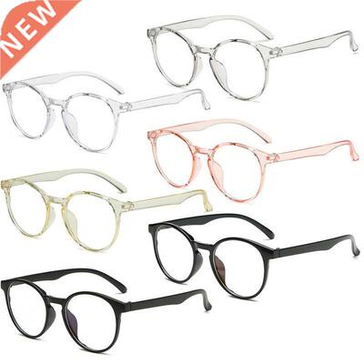 Women Men Classic Tansaent ound Anti Blue ays Glasses C
