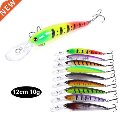 Hengjia-se uelo duro Artificial para pesca, 1 unidad, 12cm,