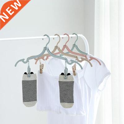 Foldable Drying Rack Clothes Hangers Coat Sock Bra Clip Clot