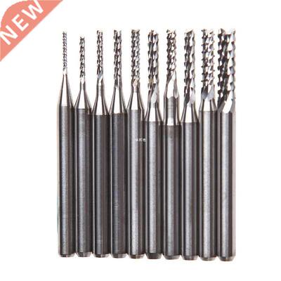 10Pcs 1/8'' 0.8-.175mm Drill Bits Engraving Cutter Rotary P