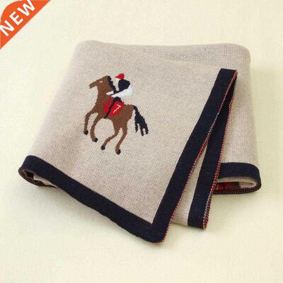 Baby Blankets Knitted Newborn Cute Cartoon Soft Warm Swaddle