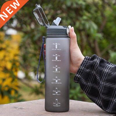 1000ML Water Bottle Motivational Sports Portable Water Cups
